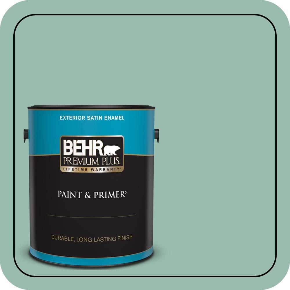 BEHR PREMIUM PLUS 1 gal. #M430-4 Sunstone Satin Enamel Exterior Paint ...