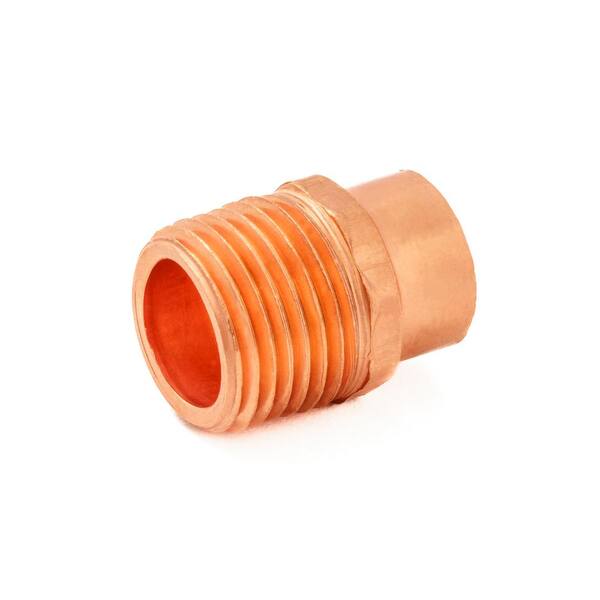 Everbilt 1/2 in. Copper Pressure Cup x MPT Male Adapter Fitting (10 ...