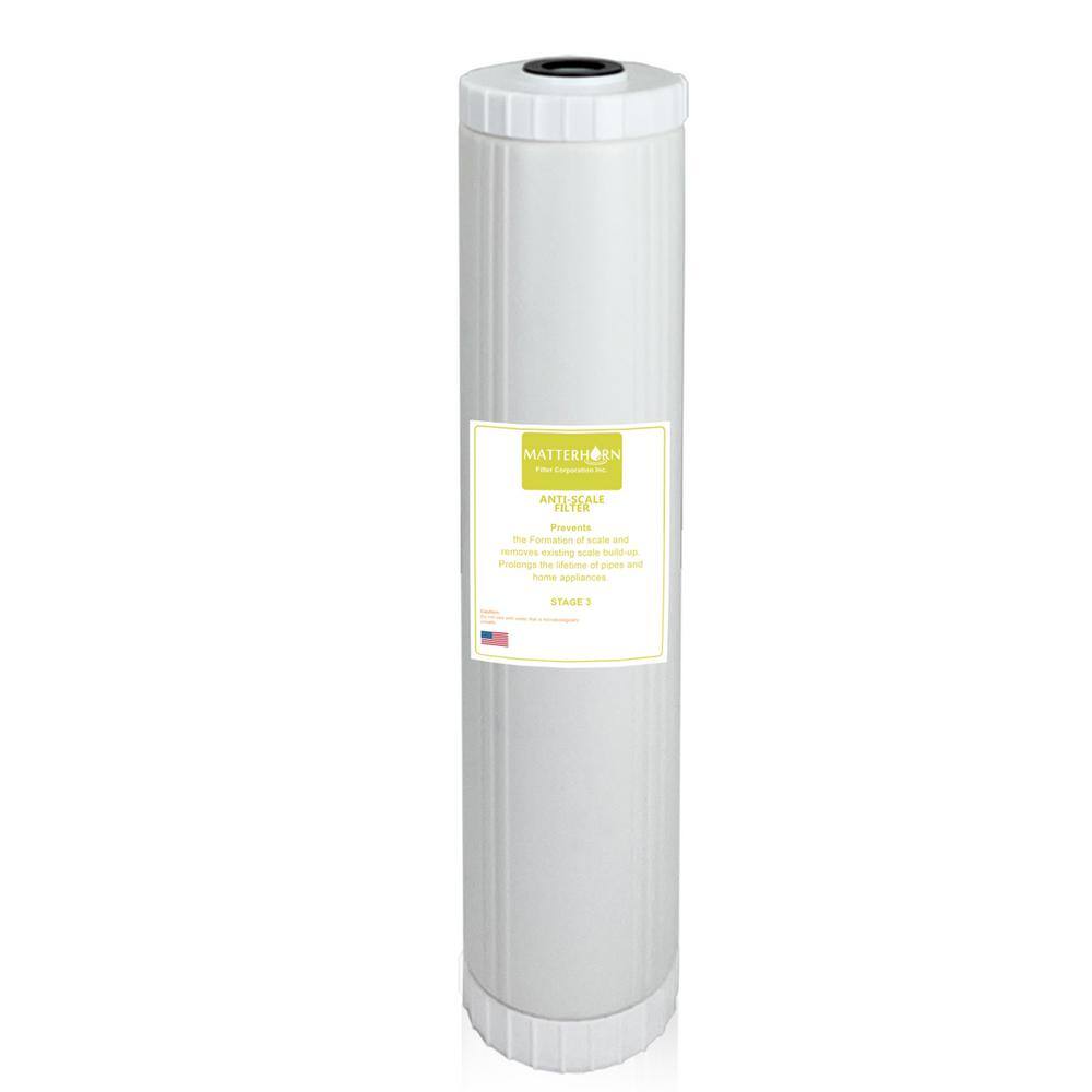 Matterhorn 4.5 in. x 20 in. Replacement Filter Anti-Scale Whole House ...