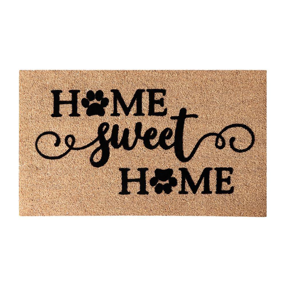 A1 Home Collections A1HC Home Sweet Home Black 24 in. x 36 in. Natural ...
