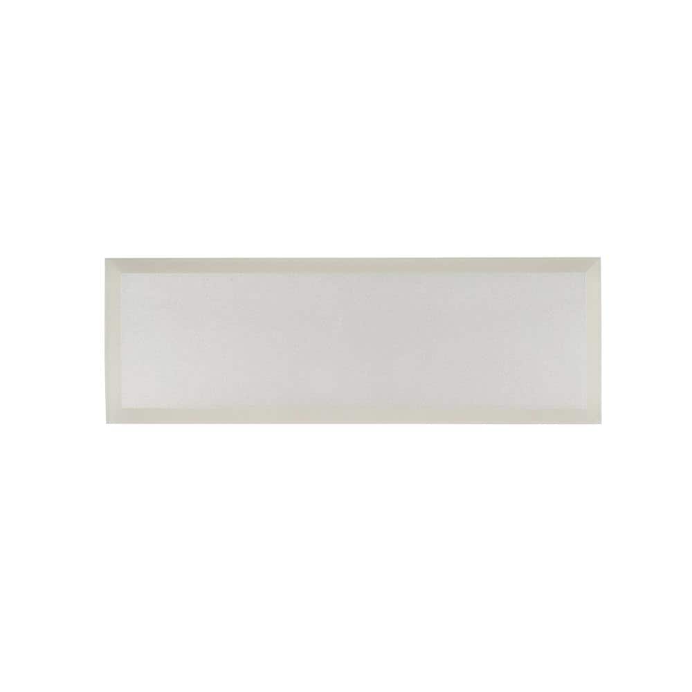 Jeffrey Court Luster White 4 in. x 12 in. Glossy Glass Wall Tile (1 sq ...