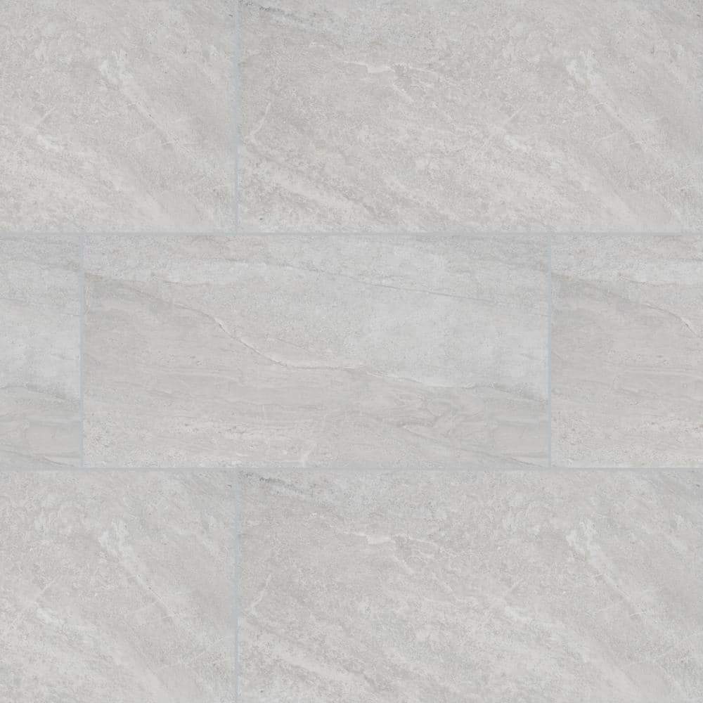 MSI Himalayan Gray 12 in. x 24 in. Matte Porcelain Floor and Wall Tile ...