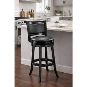 Boraam Augusta 26 in. Swivel Caramel/Distressed Sandrift Wood Kitchen ...