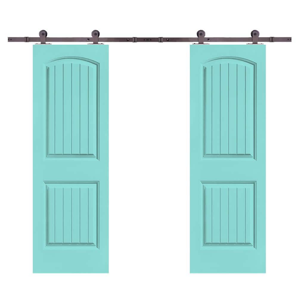 CALHOME 36 in. x 80 in. Camber Top in Mint Green Stained Composite MDF ...