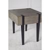 DEVON & CLAIRE Carter 22 in. Gray Square End Table with Drawers MD ...
