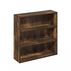 Furinno Gehry 31.65 in. Tall Amber Pine Wood 3-Shelf Standard Bookcase ...