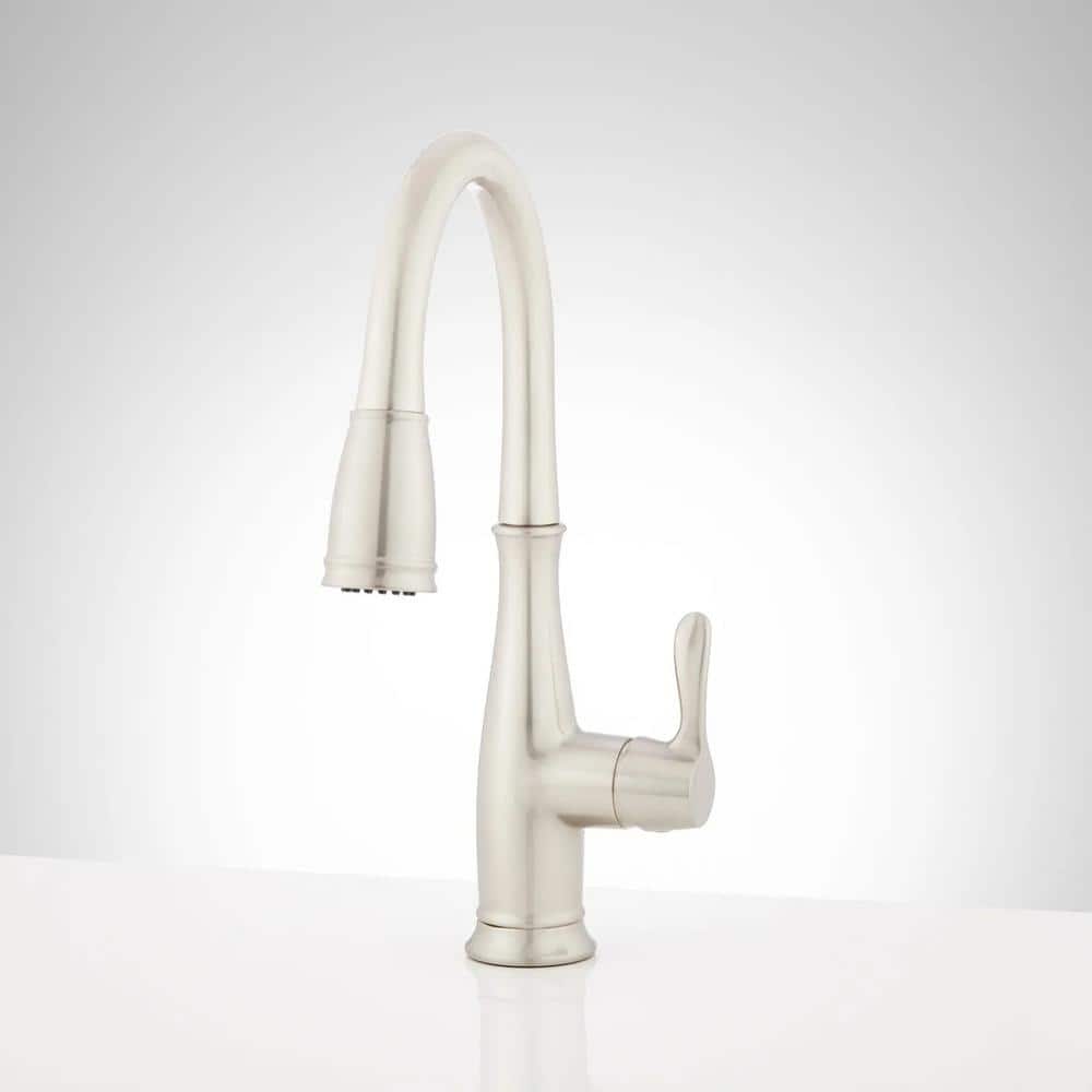 SIGNATURE HARDWARE Cordelia Single Handle Pull Down Sprayer Kitchen ...