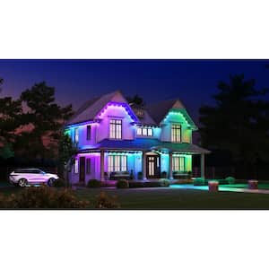 LIFX 30-Light 50 ft. Outdoor Plug-In RGBW Integrated LED Smart Wi-Fi ...