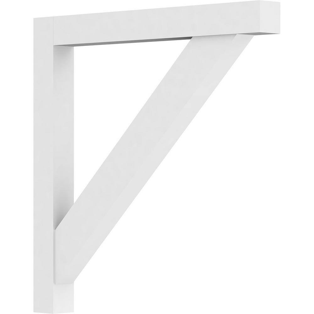 Ekena Millwork 3 in. x 36 in. x 36 in. Traditional Bracket with Block ...