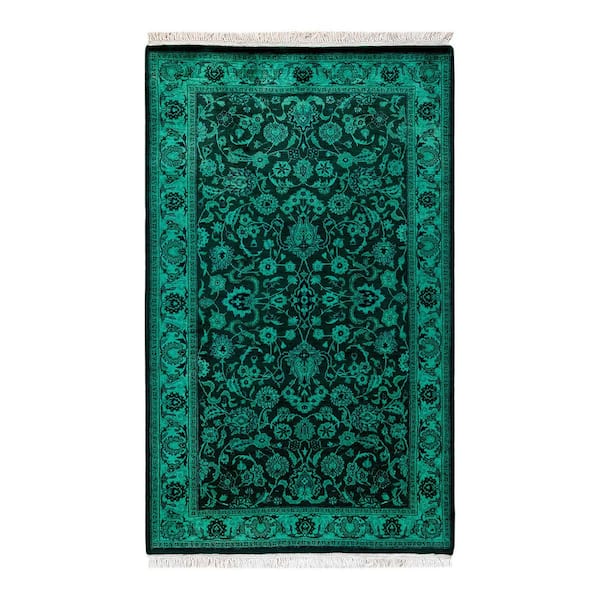 Chloe & Olivia Home Overdyed Green 3 ft. 2 in. x 5 ft. 2 in. Wool ...