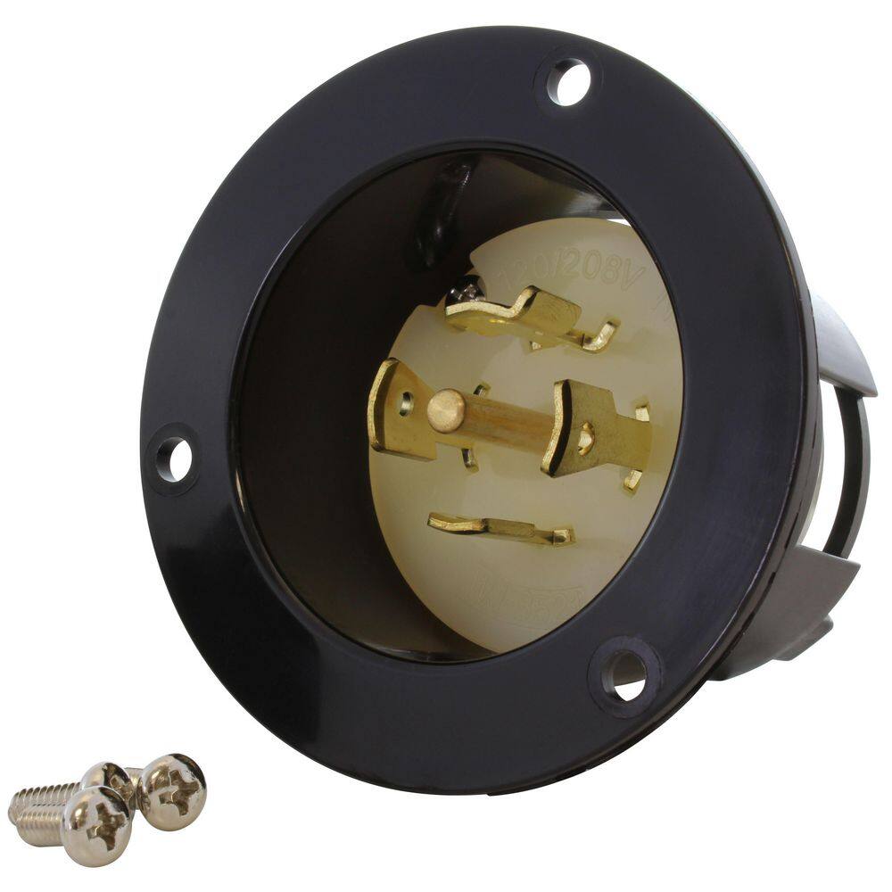 AC WORKS NEMA L21-20P 20A 3-Phase 120/208V 3PY, 5-Wire Locking Male ...