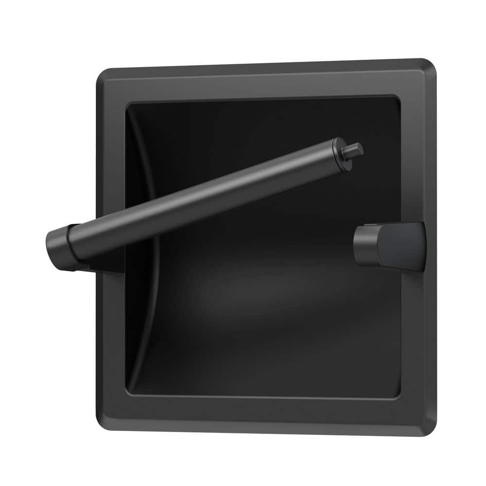 Gatco Recessed Pivoting Arm Toilet Paper Holder in Matte Black 752 ...