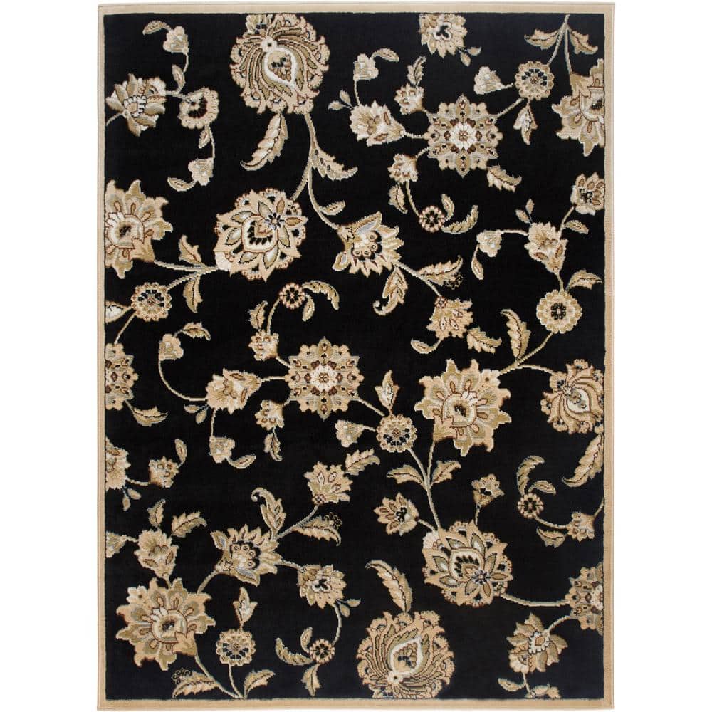 Home Dynamix Optimum Black/Beige 8 ft. x 10 ft. Indoor Area Rug 1 ...