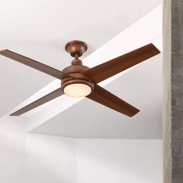 Mercer 52 In Led Indoor Brushed Nickel Ceiling Fan | Shelly Lighting