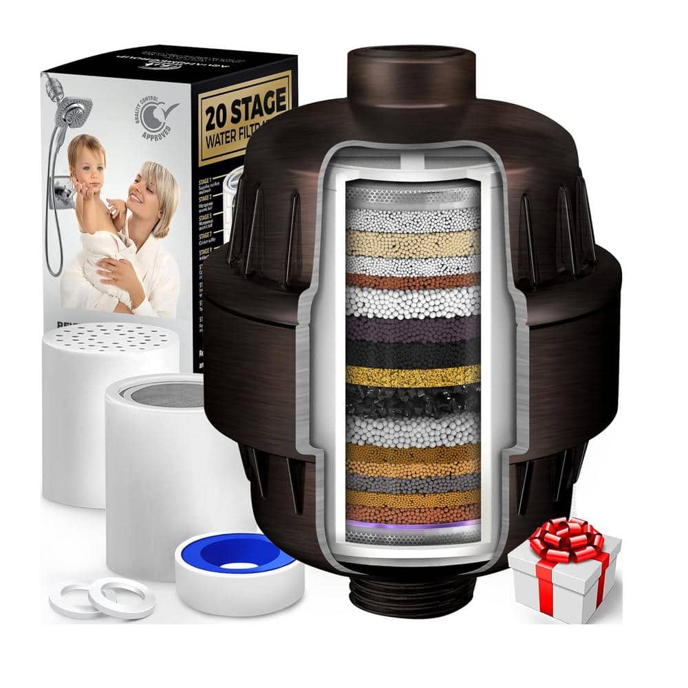 Lukvuzo 20 Stage Shower Filter with Vitamin C E for Hard Water - 2 ...