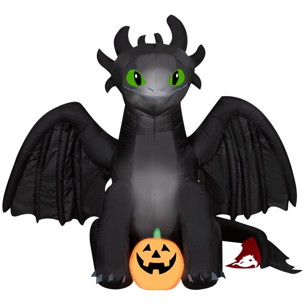 DreamWorks 6.1 ft Airblown-Toothless How to Train Your Dragon Halloween ...