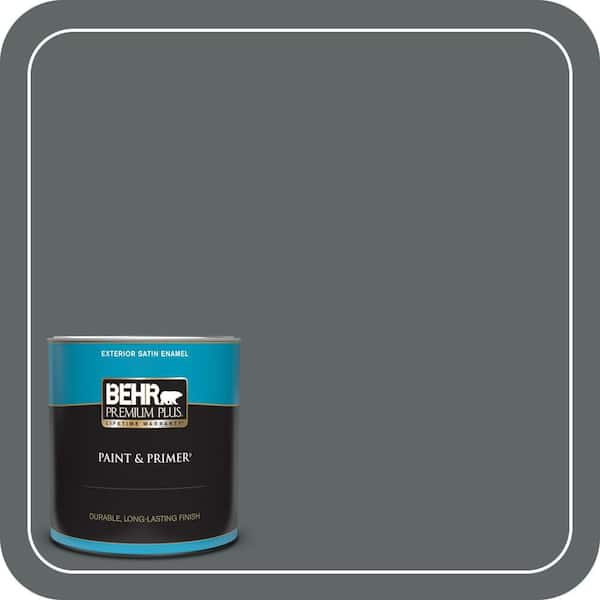BEHR PREMIUM PLUS 1 qt. #N450-6 Binary Star Satin Enamel Exterior Paint ...