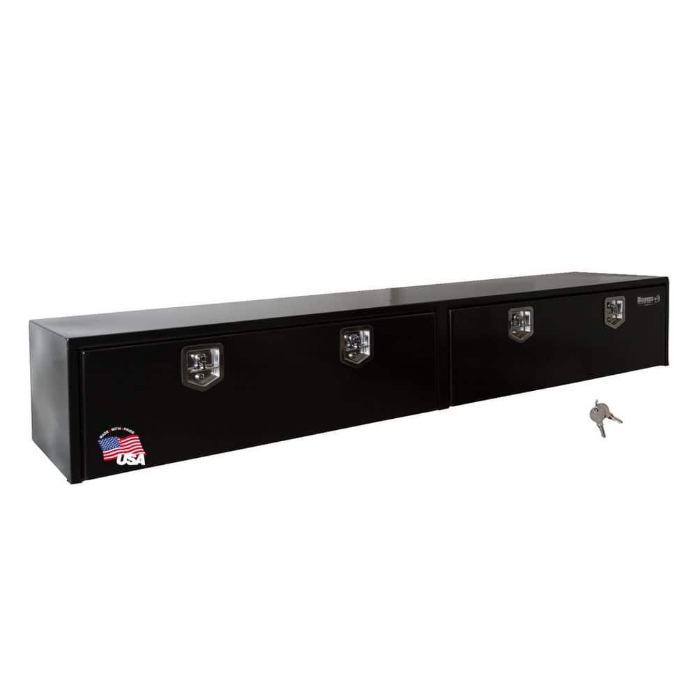 BUYERS PRODUCTS 96 Gloss Black Steel Full Size Top Mount Truck Tool Box ...