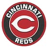 FANMATS MLB Cincinnati Reds Black 2 ft. x 2 ft. Round Area Rug 18132 ...