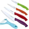 Cook N Home 9-Piece Multicolor Ceramic Knife Set with Sheaths NC-00336 ...
