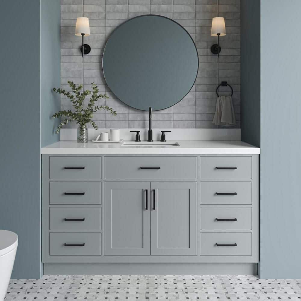 Reviews for ARIEL Hepburn 60 in. W x 22 in. D x 36 in. H Bath Vanity in ...