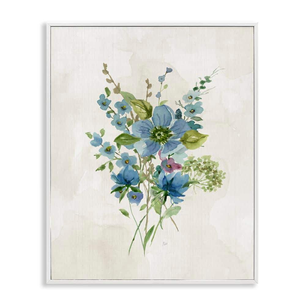 Stupell Industries Bundle of Blue Herbs by Nan White Framed Nature ...