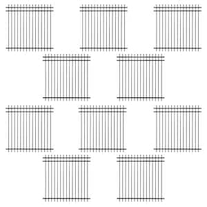 Fencer Wire 6 ft. x 8 ft. Heavy-Duty Steel Spaced Bar Pointed Pinnacle ...