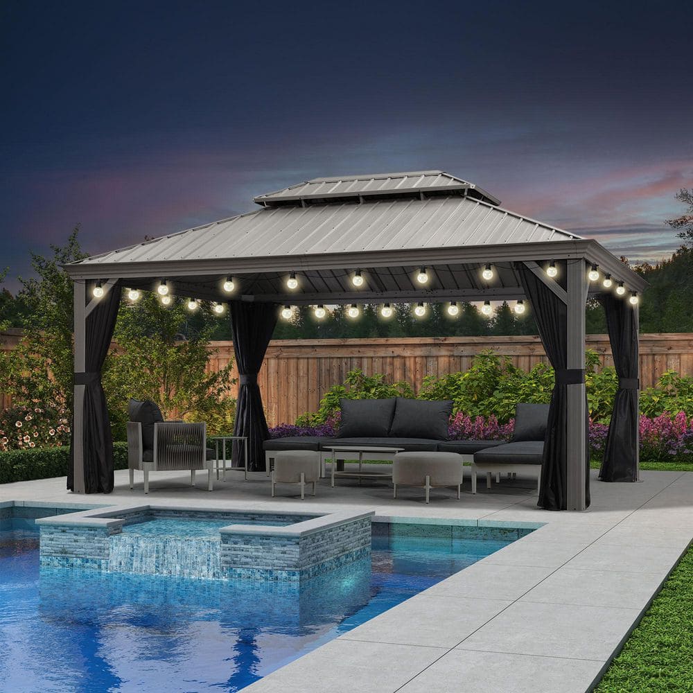 Have a question about PURPLE LEAF 12 ft.x 16 ft.Light Gray Patio ...