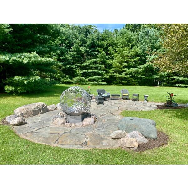 FlowerHouse Bonfireball 24 in. Round Stainless-Steel Fire Pit 24BFBL-SS ...
