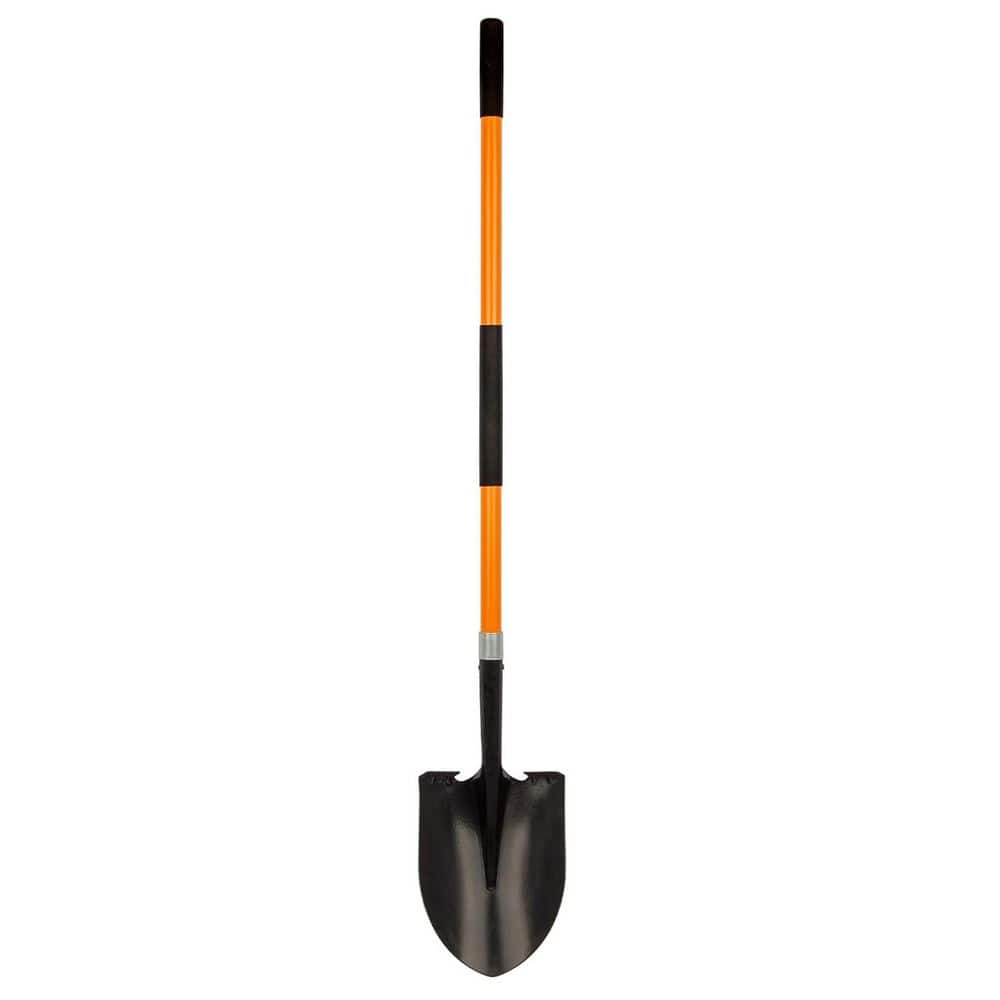 SenQWFa 56 in. Fiber Glass Handle Alloy Steel Shovel for Digging Heavy ...