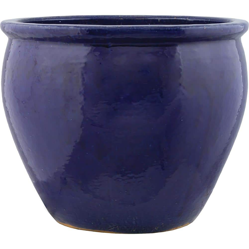 20 in. Cobalt Blue Ceramic Fish Bowl GGC-9058D-CB - The Home Depot