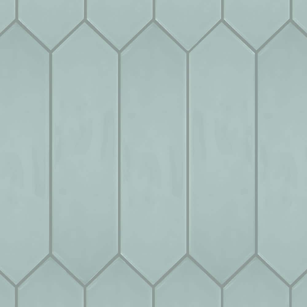 Daltile LuxeCraft Spa Glossy 3 in. x 12 in. Glazed Ceramic Picket Wall ...