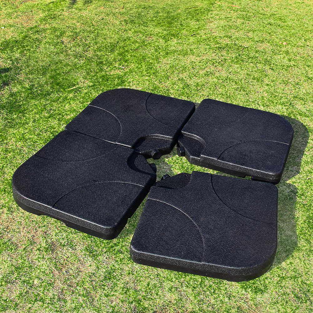 SUNRINX 4-Piece Universal Standard Cross Patio Umbrella Base in Black ...