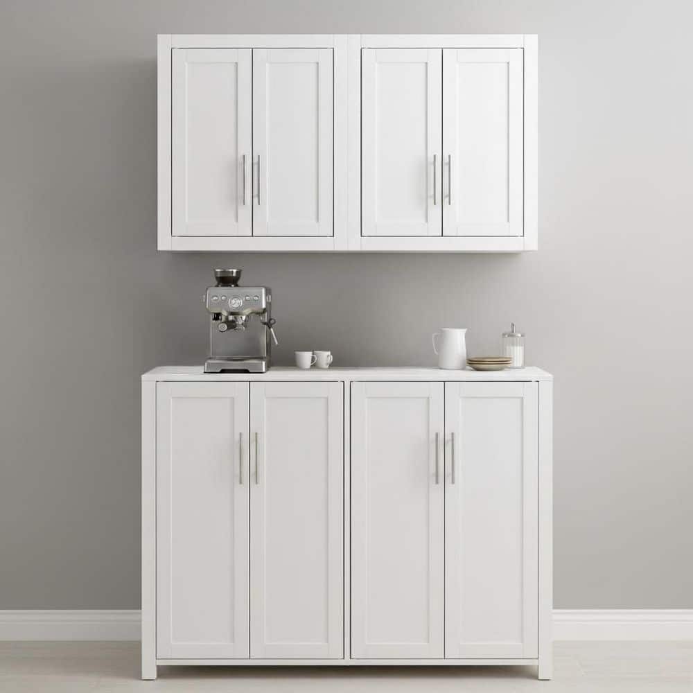 CROSLEY FURNITURE Savannah White 48 in W x 80 in H MDF Pantry Cabinet ...