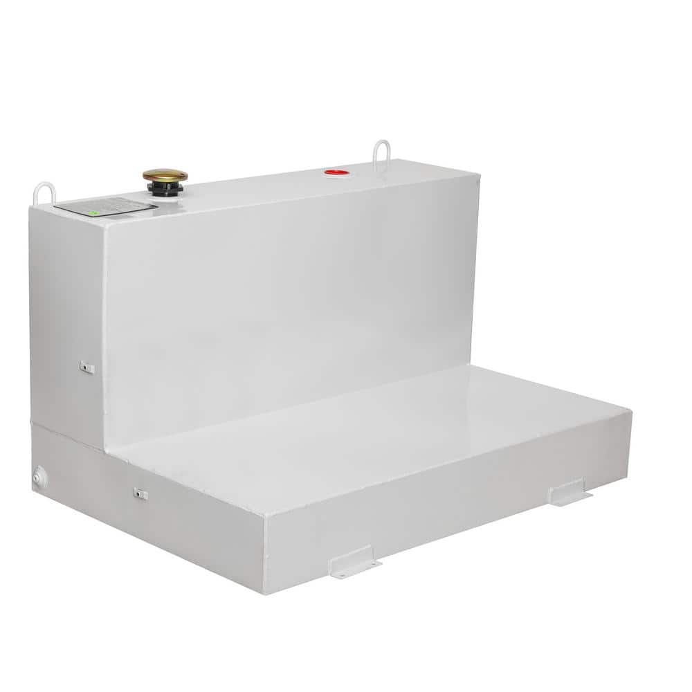 Crescent Jobox Low-Profile L-Shaped Steel Liquid Transfer Tank in White ...