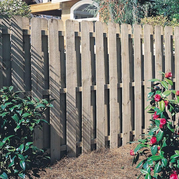 Dog-Eared - Wood Fence Pickets - The Home Depot