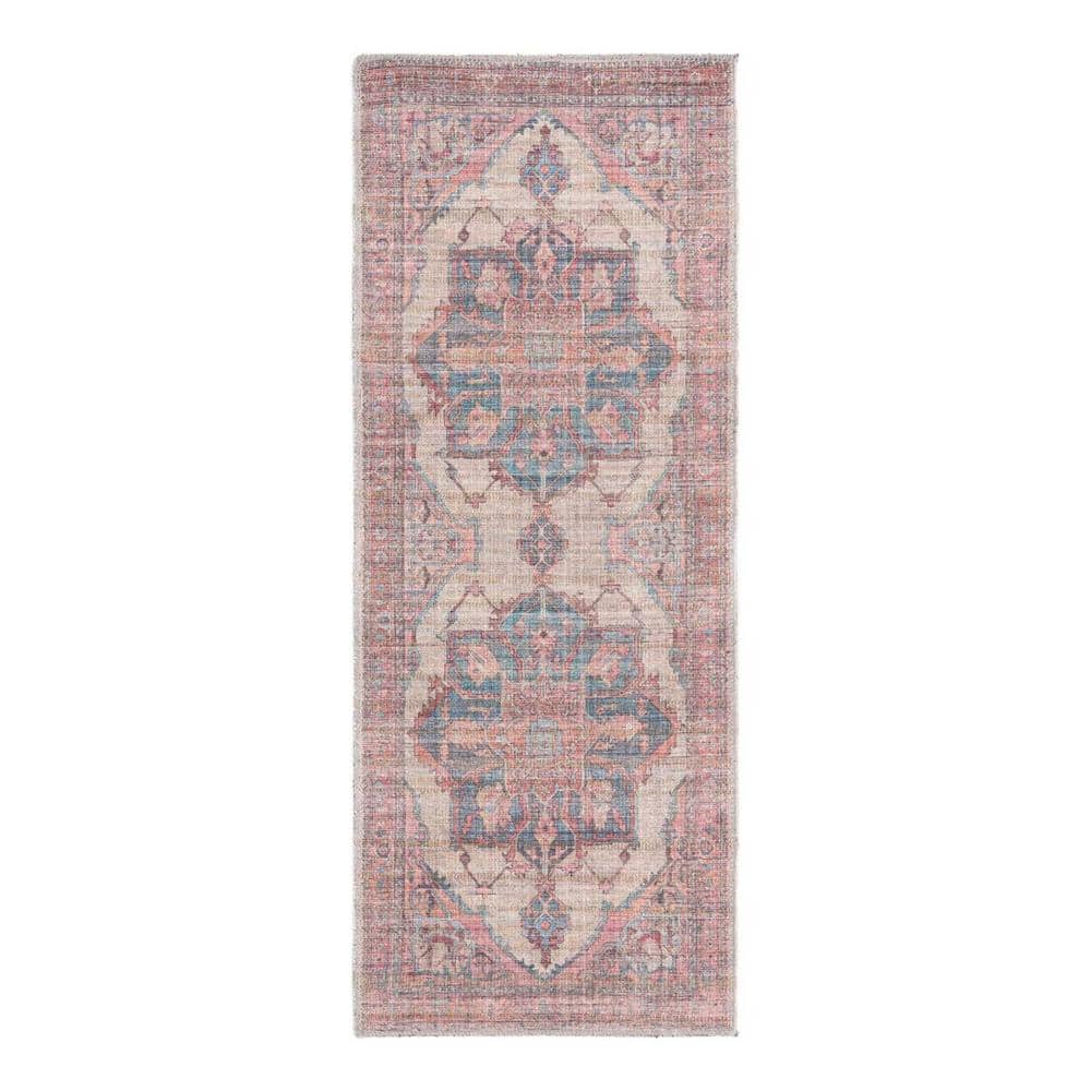 Unique Loom Nostalgia Ella Antique Beige 2 ft. x 5 ft. Machine Washable ...