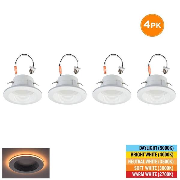 Commercial Electric 4 in. Adjustable CCT Retrofit Integrated LED ...