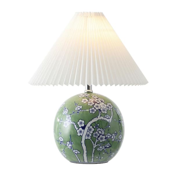 JONATHAN Y Shishen 19.5 in. Cottage Classic Chinoiserie Ceramic Orb LED ...