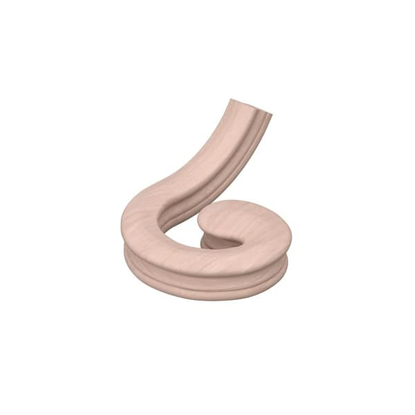 EVERMARK Stair Parts 7535 Unfinished White Oak Right-Hand Volute with ...