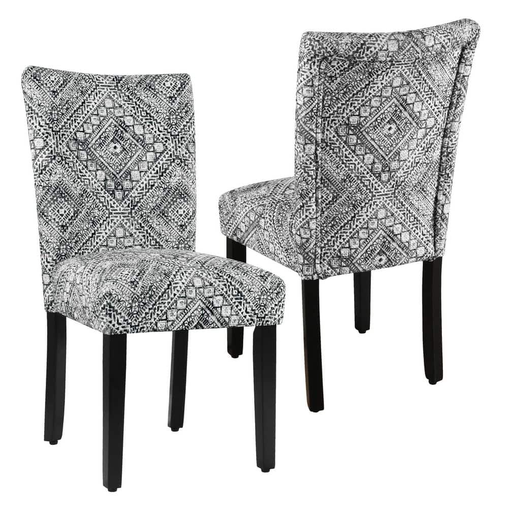Homepop Classic Tribal Pattern Velvet Parsons Dining Chair (Set of 2 ...