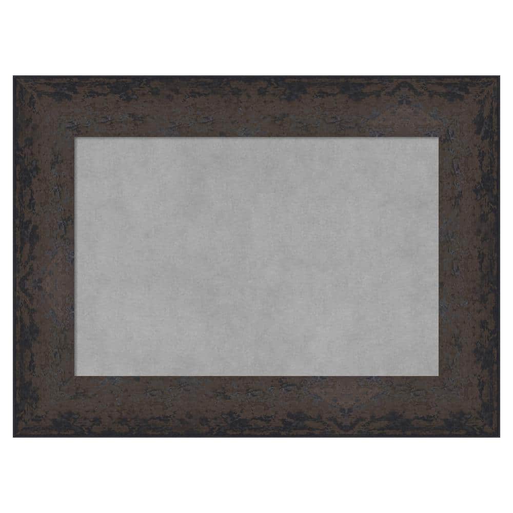 Amanti Art Dappled Black Brown 23 in. x 17 in. Framed Magnetic Board ...