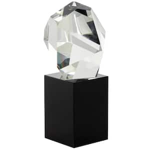 Litton Lane Clear Glass Freeform Abstract Sculpture with Clear Square ...