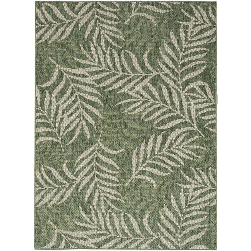 Nourison Garden Oasis Green Ivory 4 ft. x 6 ft. Nature-inspired ...