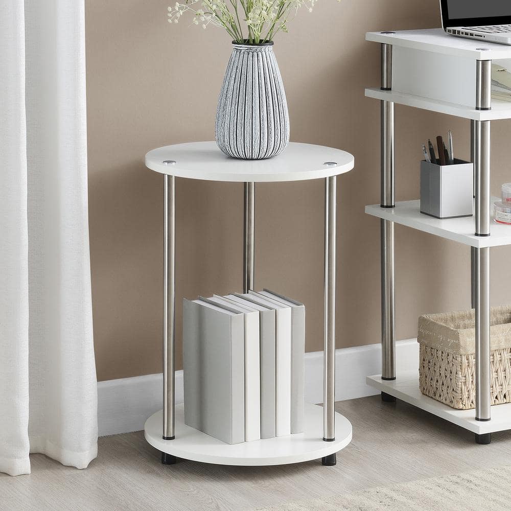 Convenience Concepts Designs2Go No Tools 15.75 in. W White Round ...