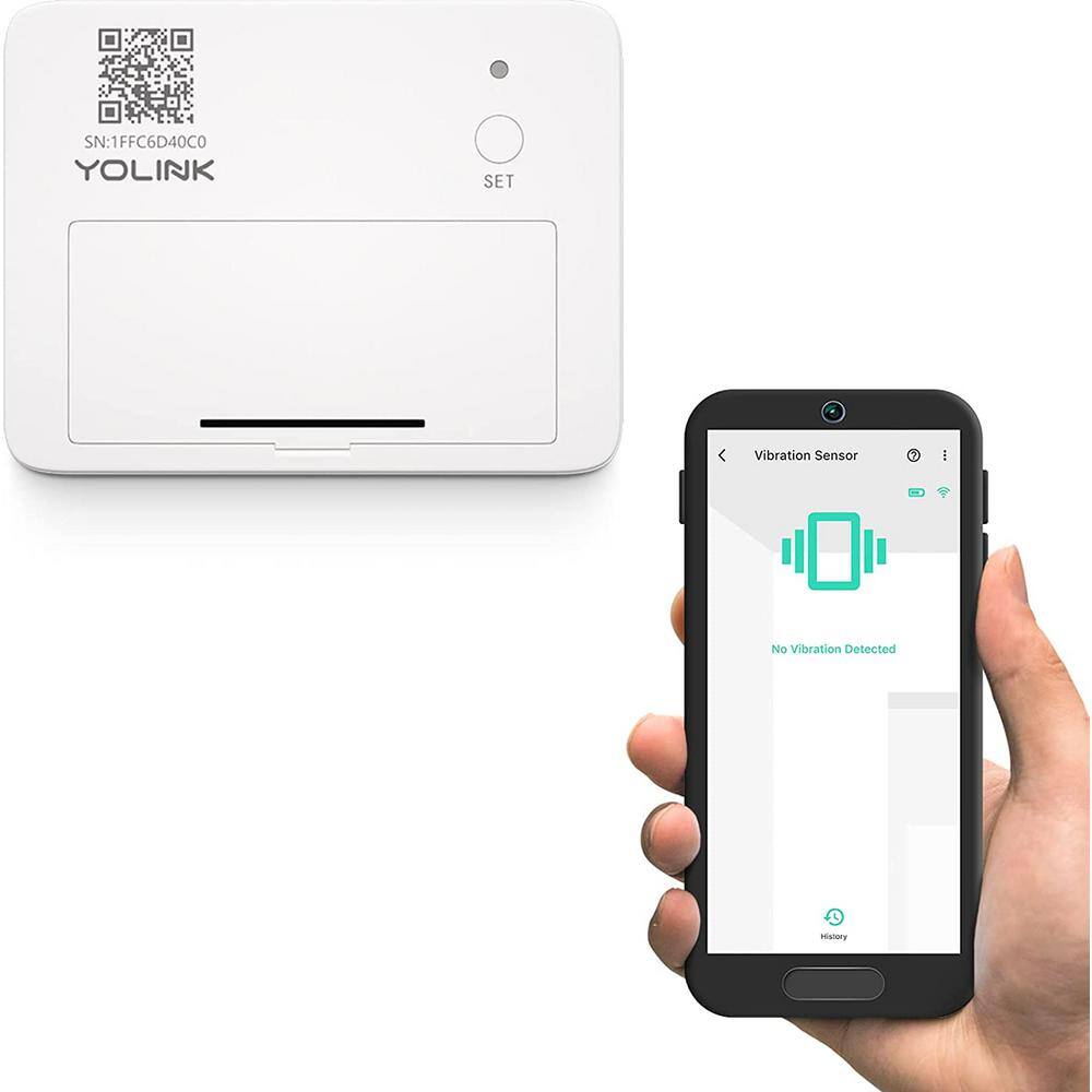 YoLink 1000 ft. Smart LoRa Vibration Sensor with Remote Monitor and ...