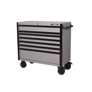 Husky Heavy Duty 42 in. 7-Drawer Matte Gray Rolling Tool Cabinet ...
