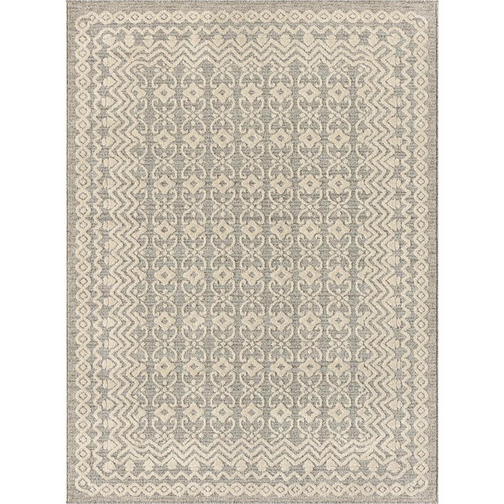 LUXE WEAVERS Grayson Collection Moroccan Floral Trellis Brown 8 ft. x ...