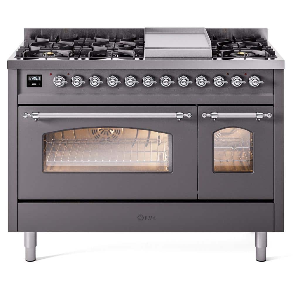 Reviews for ILVE Nostalgie II 48 in. 8-Burner Plus Griddle Double Oven ...