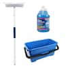 Unger Window Squeegee with Scrubber and 5 ft. Pole, 1 Gal. Liquid Soap ...